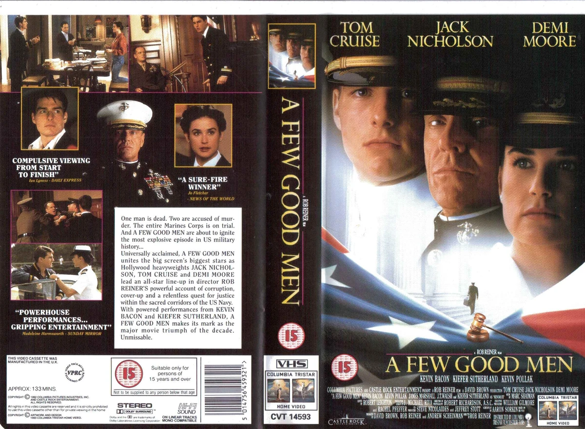 A Few Good Men (1993, UK Rental Tape) | VHS and DVD Covers Wikia | Fandom