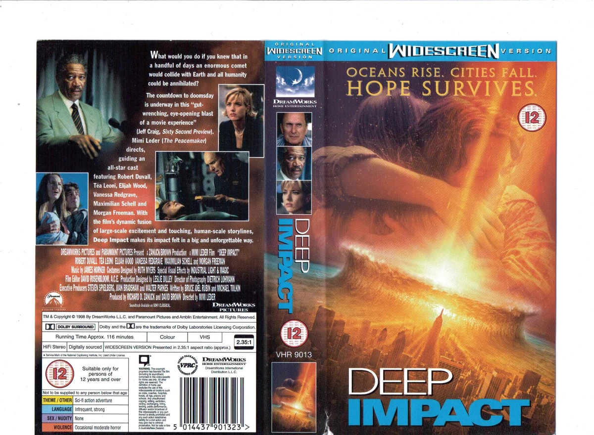 Deep Impact Widescreen (1999, UK Retail Tape) | VHS and DVD Covers Wikia | Fandom