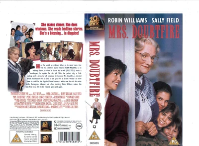 Mrs Doubtfire (2002, UK Retail Tape) | VHS and DVD Covers Wikia | Fandom