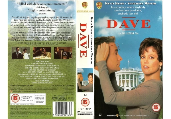 Dave (1994, UK Retail Tape) | VHS and DVD Covers Wikia | Fandom