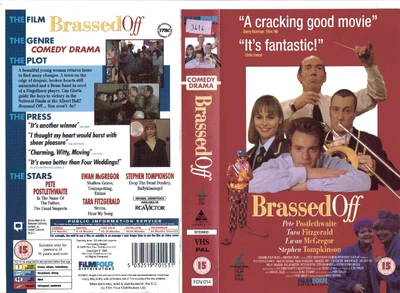 Brassed Off (1996, UK Retail Tape) | VHS and DVD Covers Wikia | Fandom