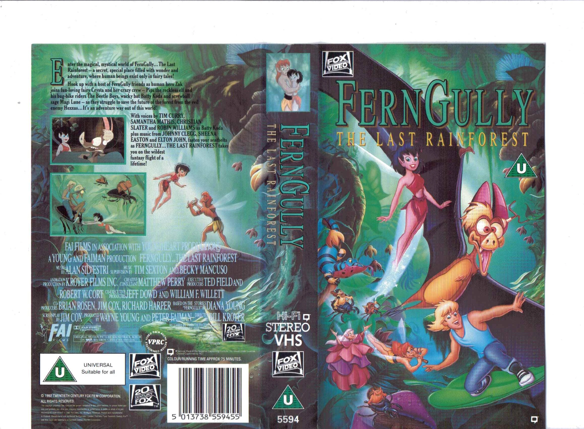 Ferngully The Last Rainforest Vhs