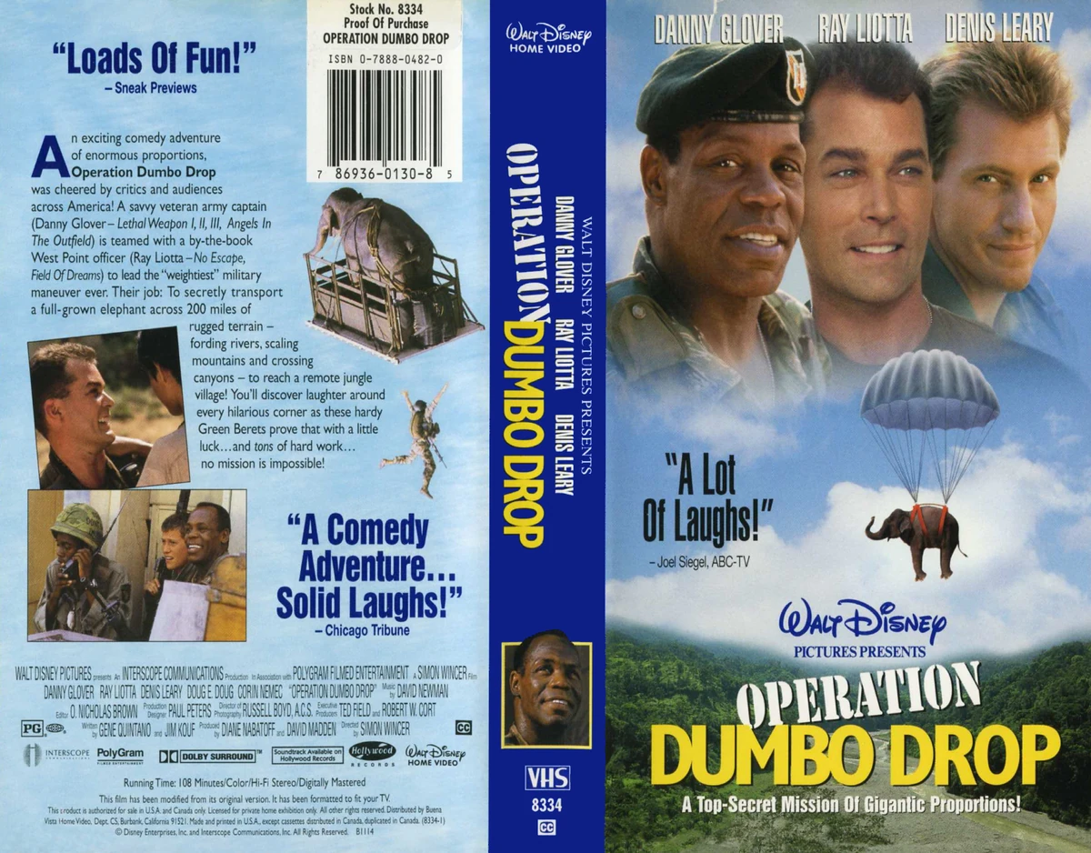 Operation Dumbo Drop VHS 1996 | Vhs and DVD Credits Wiki | Fandom