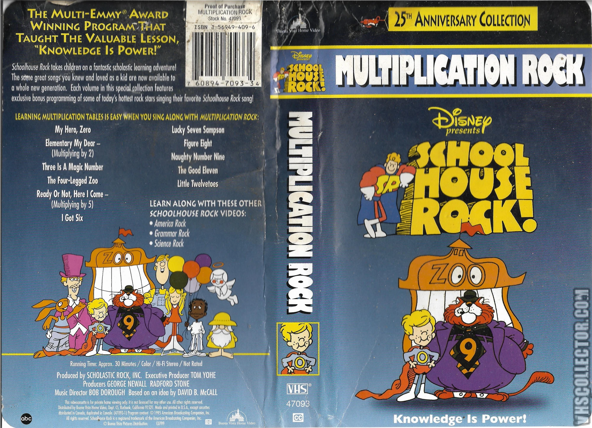 Schoolhouse Rock: Multiplication Rock VHS 1997 | Vhs and DVD Credits ...