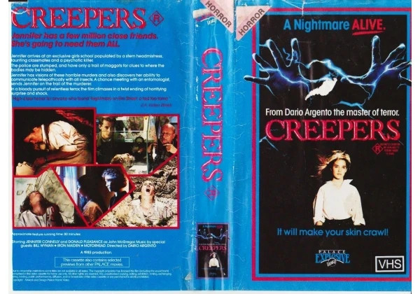 Opening and Closing to Creepers (1985) 1986 VHS (Australia) | VHS ...
