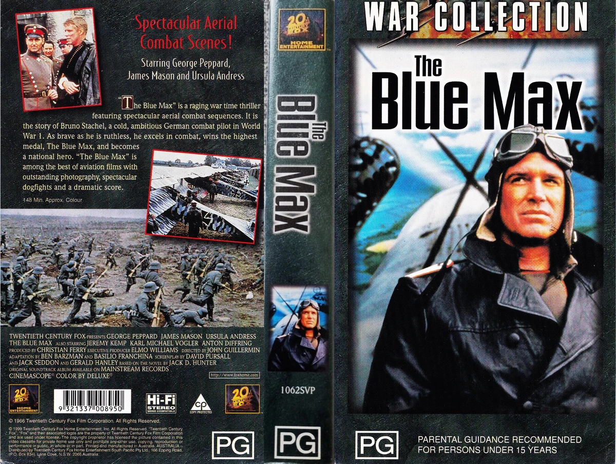 Opening and Closing to The Blue Max (1966) 1999 VHS (Australia) | VHS Openings Wiki | Fandom