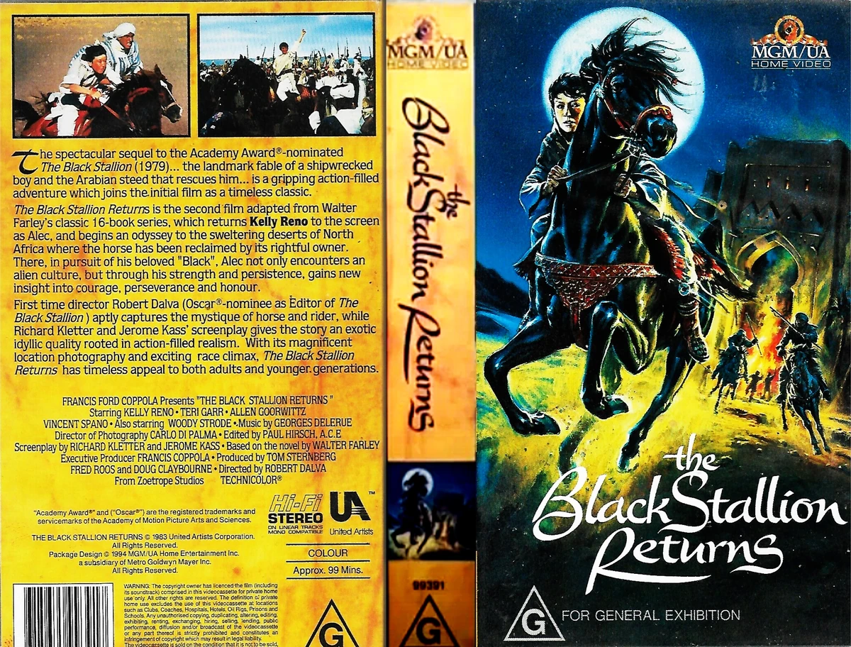 Opening and Closing to The Black Stallion Returns (1983) 1994 VHS ...