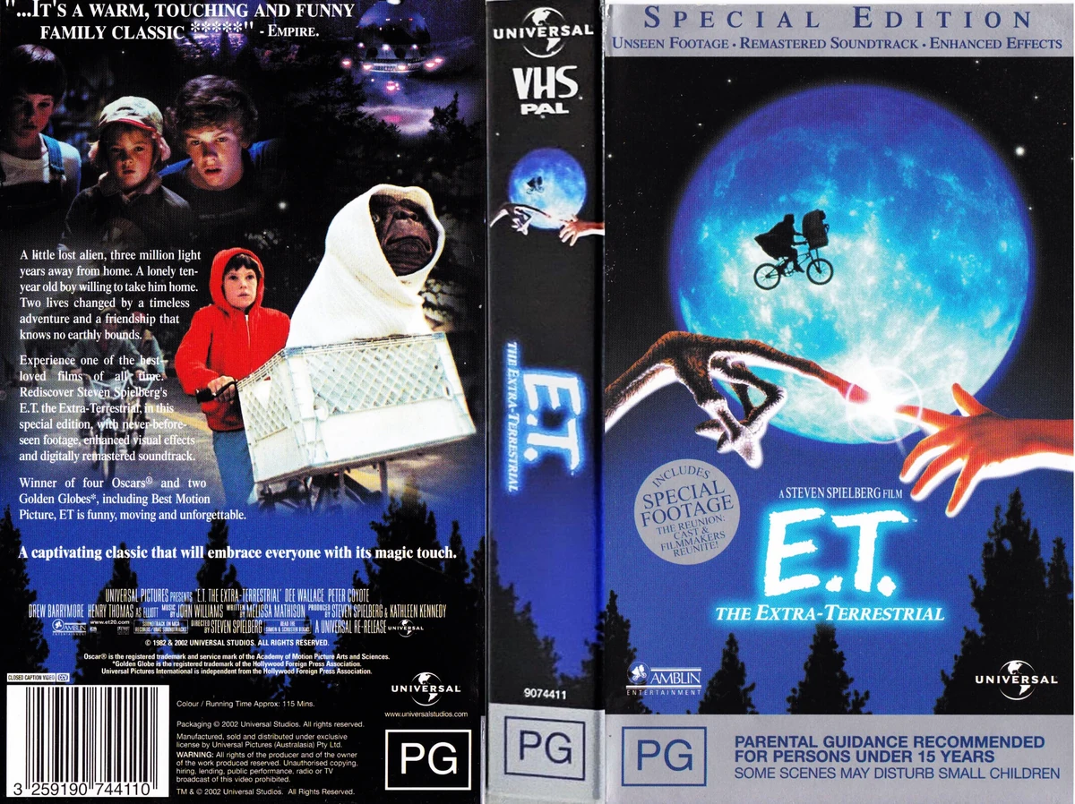 Opening and Closing to E.T. the Extra-Terrestrial (1982) 2002 VHS ...