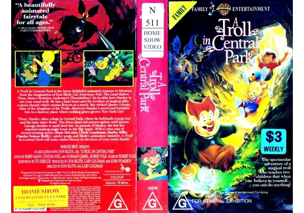 Opening and Closing to A Troll in Central Park (1994) 1995 VHS ...