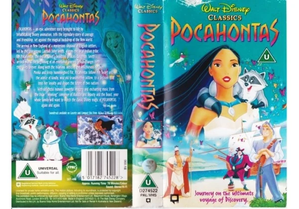 Opening & Closing to Pocahontas (1995) 1996 VHS (UK) | VHS Openings ...