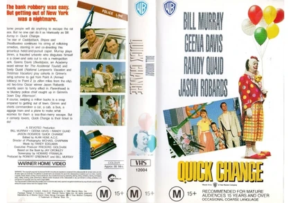 Opening and Closing to Quick Change (1990) 1991 VHS (Australia) | VHS ...