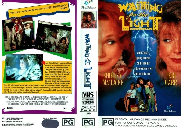 Opening and Closing to Waiting for the Light (1990) 1991 VHS (Australia ...