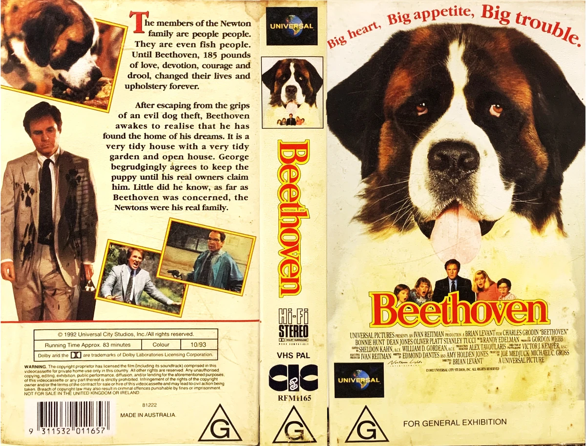 Opening and Closing to Beethoven (1992) 1993 VHS (Australia) | VHS ...