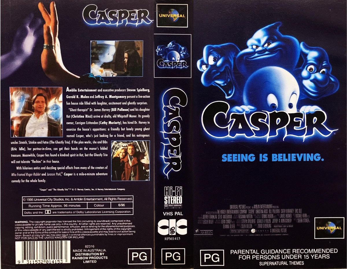 Opening and Closing to Casper (1995) 1996 VHS (Australia) (CIC Video ...