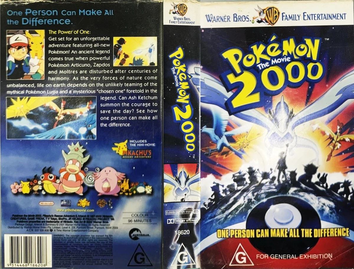 Opening and Closing to Pokemon: the Movie 2000 (2000) 2001 VHS ...