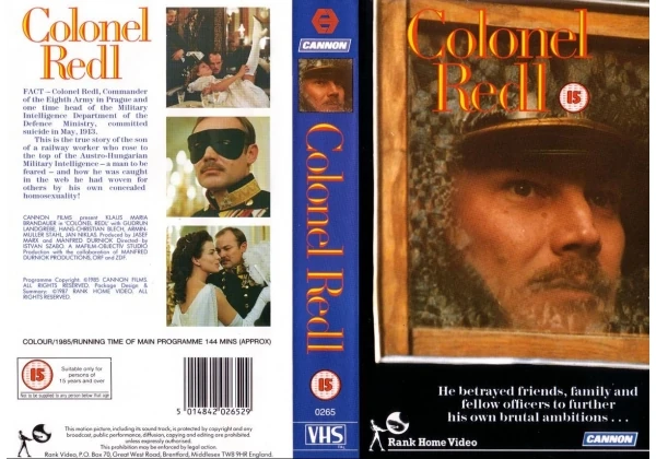 Opening to Colonel Redl (1985) 1987 VHS (UK) (rental) | VHS Openings ...
