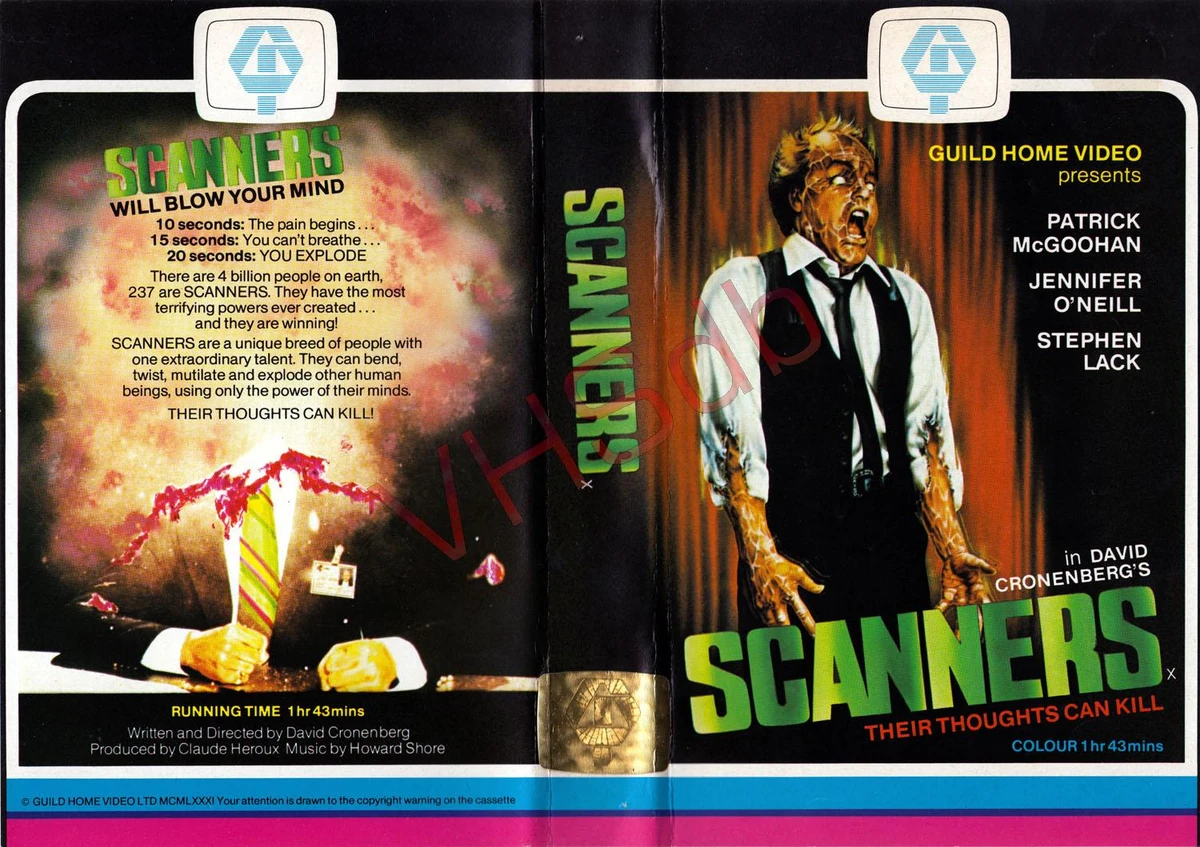 Opening and Closing to Scanners (1981) 1982 VHS (UK) (pre-cert) | VHS ...