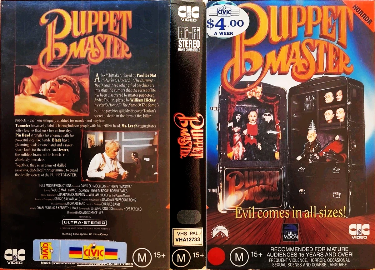 Opening and Closing to Puppet Master (1989) 1990 VHS (Australia) | VHS ...