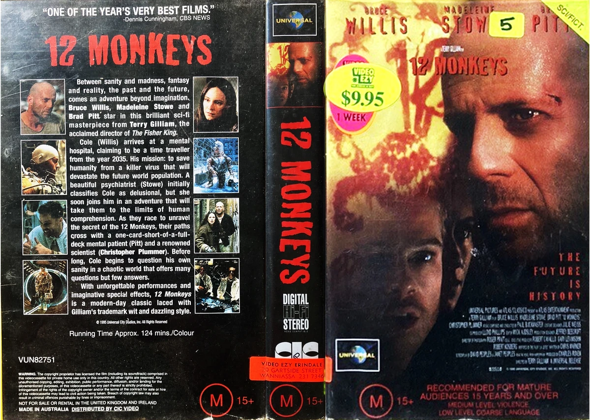 Opening & Closing to 12 Monkeys (1995) 1996 VHS (Australia) | VHS ...