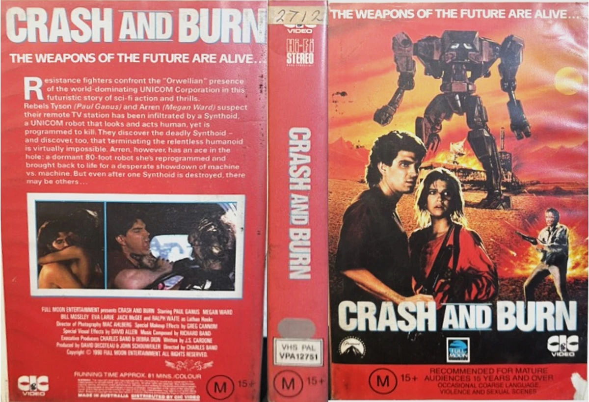Opening and Closing to Crash and Burn (1990) 1991 VHS (Australia) | VHS ...