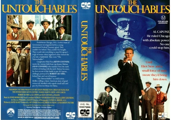 Opening and Closing to The Untouchables (1987) 1988 VHS (Australia ...