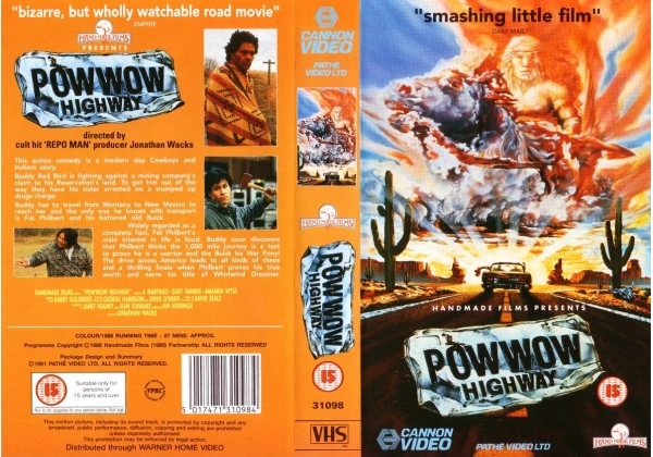 Opening to Powwow Highway (1989) 1991 VHS (UK) (rental) | VHS Openings ...