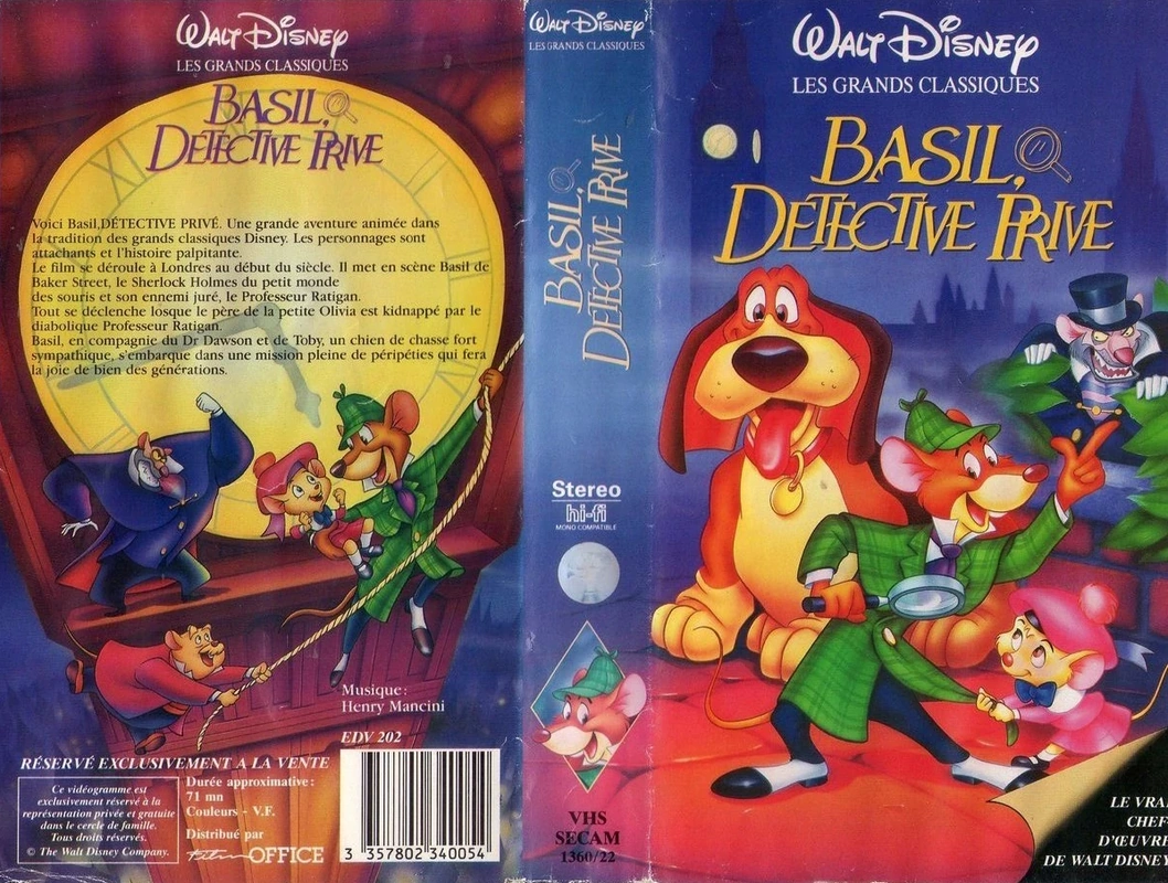 Opening & Closing to Basil, The Great Mouse Detective (1986) 1992 VHS ...