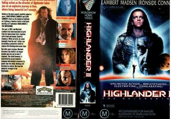 Opening and Closing to Highlander II: The Quickening (1991) 1992 VHS ...