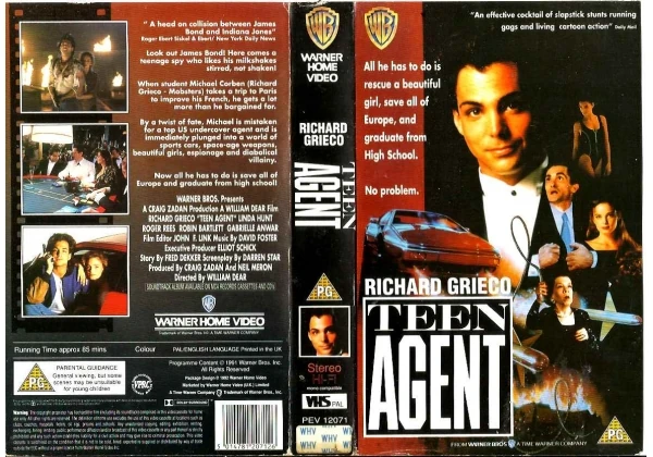 Opening to Teen Agent (1991) 1992 VHS (UK) (rental) | VHS Openings Wiki ...