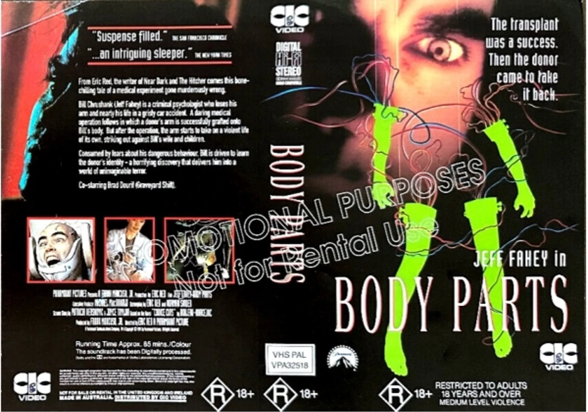 Opening and Closing to Body Parts (1991) 1992 VHS (Australia) | VHS ...