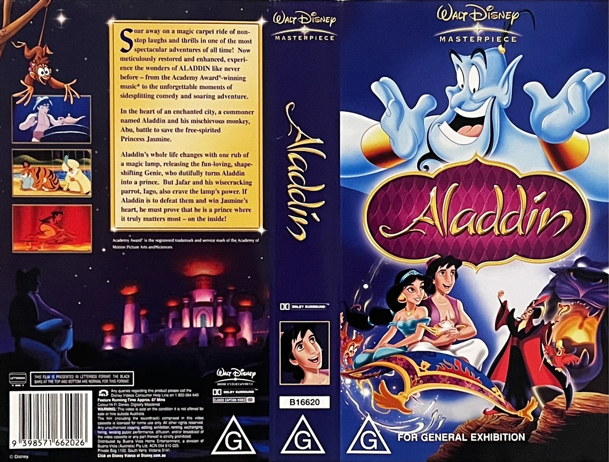 Opening and Closing to Aladdin (1992) 2004 VHS (Australia) | VHS ...