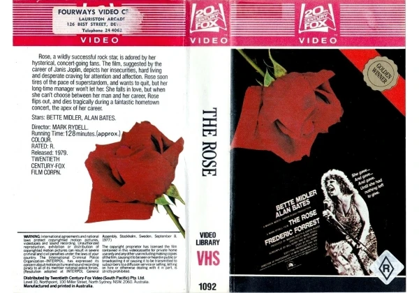 Opening and Closing to The Rose (1979) 1982 VHS (Australia) | VHS ...