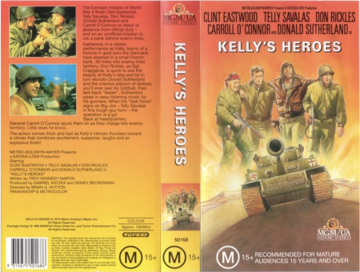 Opening & Closing to Kelly's Heroes (1970) 1992 VHS (Australia) | VHS ...
