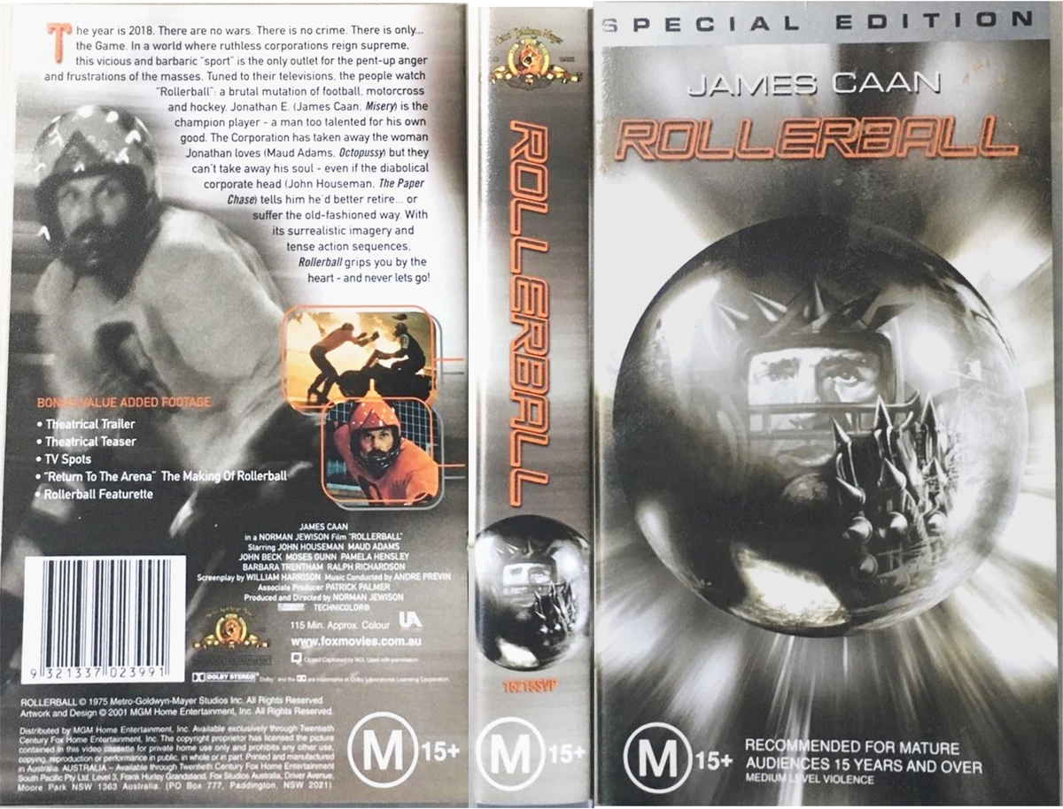 Opening & Closing to Rollerball (1975) 2001 VHS (Australia) | VHS ...
