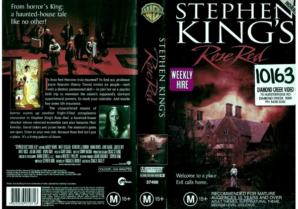 Opening & Closing to Rose Red (2002) 2002 VHS (Australia) | VHS ...