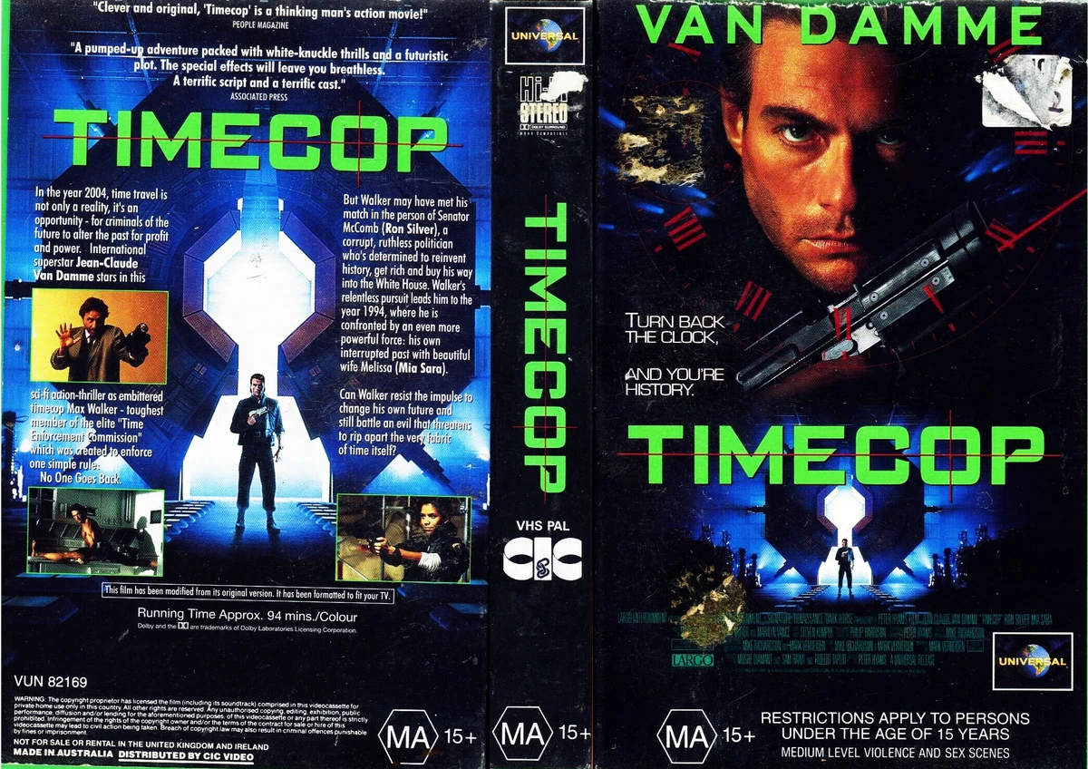 Opening and Closing to Timecop (1994) 1995 VHS (Australia) | VHS ...