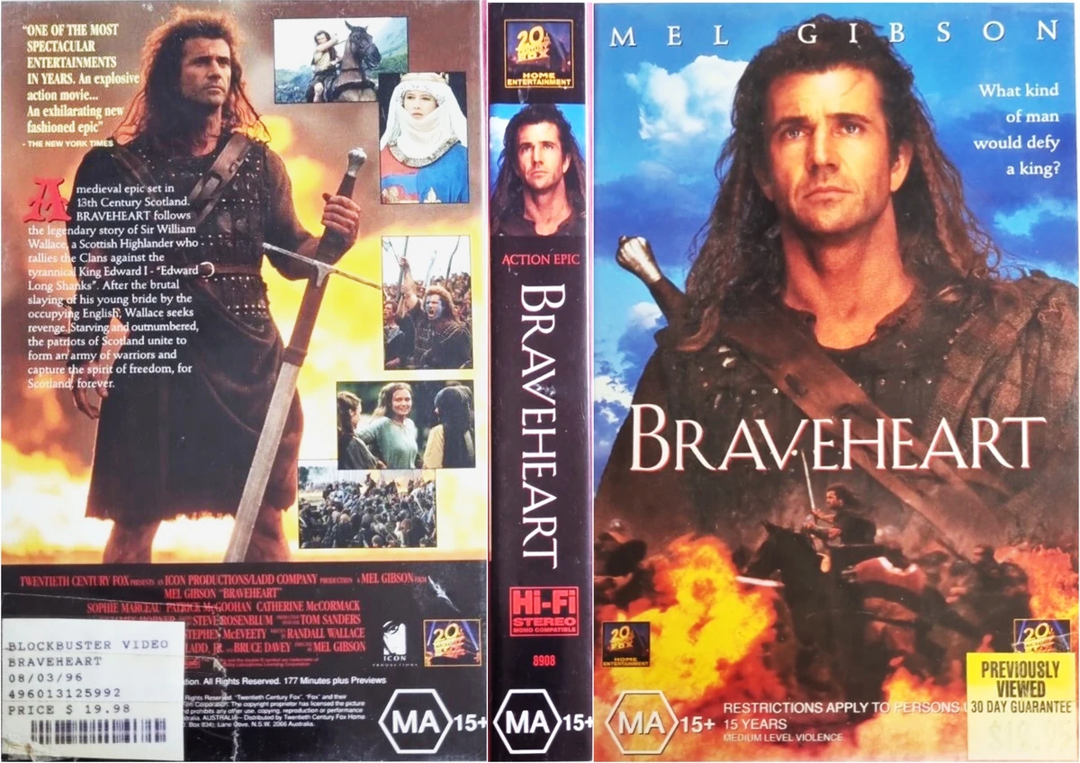 Opening and Closing to Braveheart (1995) 1995 VHS (Australia) | VHS ...