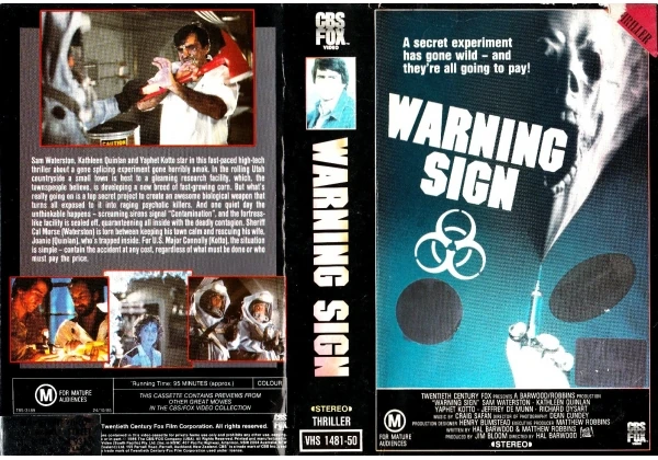 Opening and Closing to Warning Sign (1985) 1987 VHS (Australia) | VHS ...