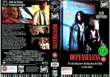 Opening to Defenseless (1991) 1992 VHS (UK) (rental) | VHS Openings ...