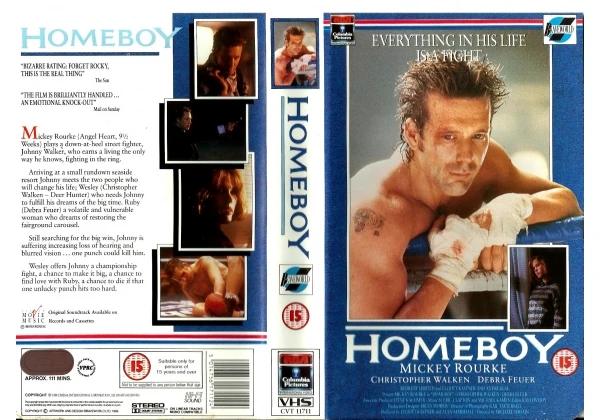 Opening to Homeboy (1988) 1989 VHS (UK) (rental) | VHS Openings Wiki | Fandom