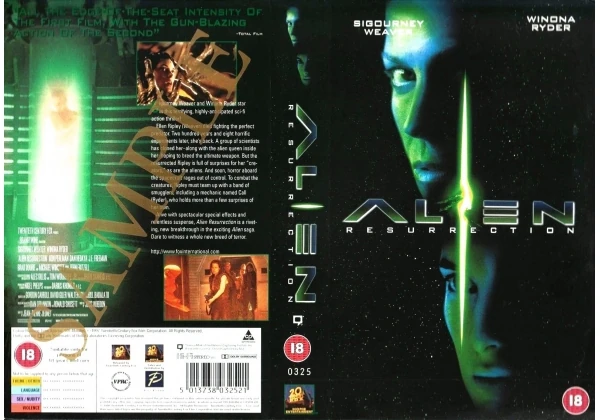 Opening to Alien Resurrection (1997) 1998 VHS (UK) (rental) | VHS ...