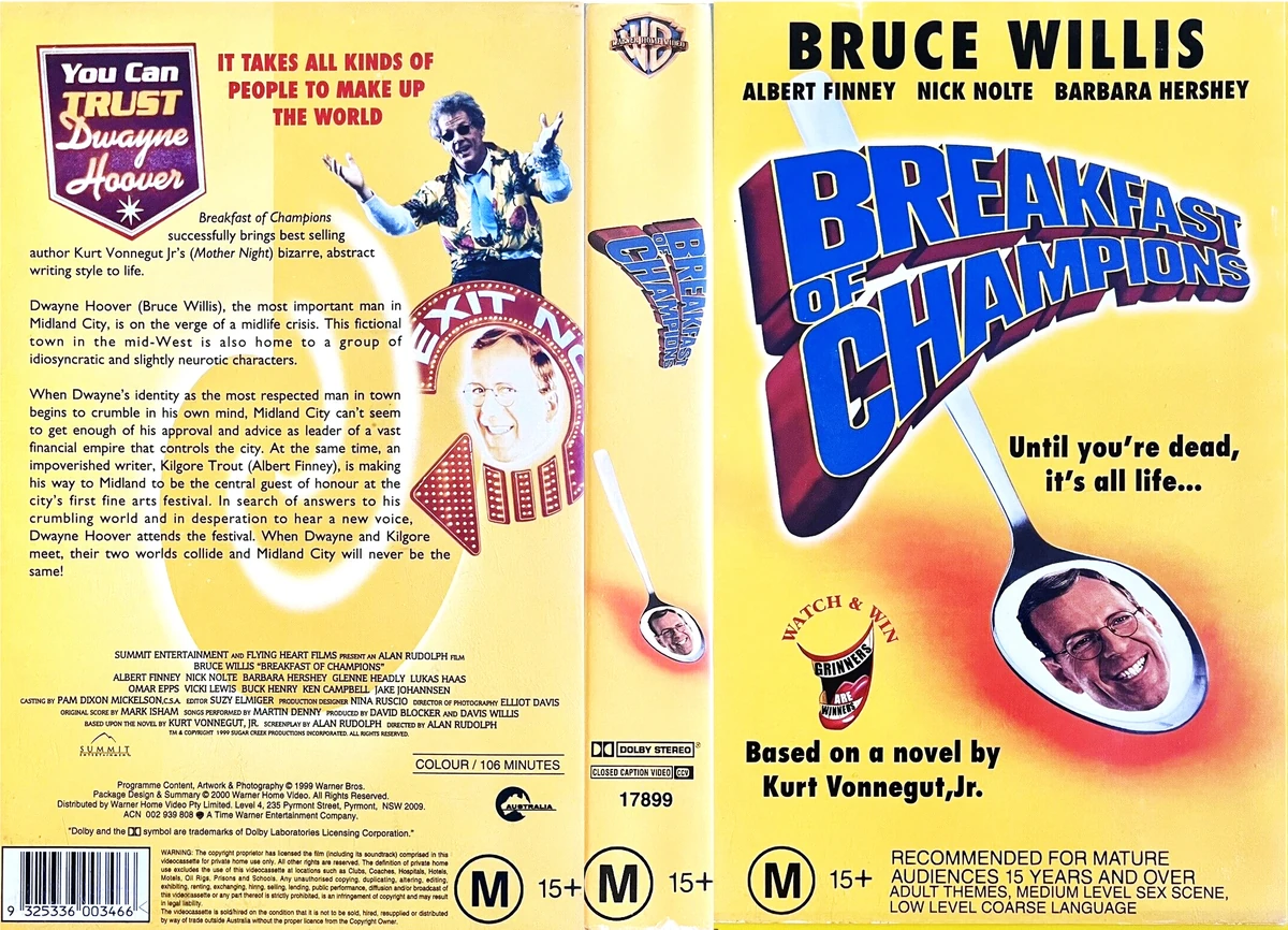 Opening and Closing to Breakfast of Champions (1999) 2000 VHS ...