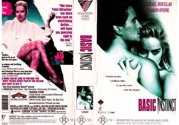 Opening and Closing to Basic Instinct (1992) 1992 VHS (Australia) | VHS Openings Wiki | Fandom