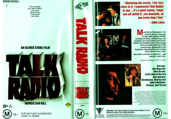 Opening and Closing to Talk Radio (1988) 1989 VHS (Australia) | VHS ...