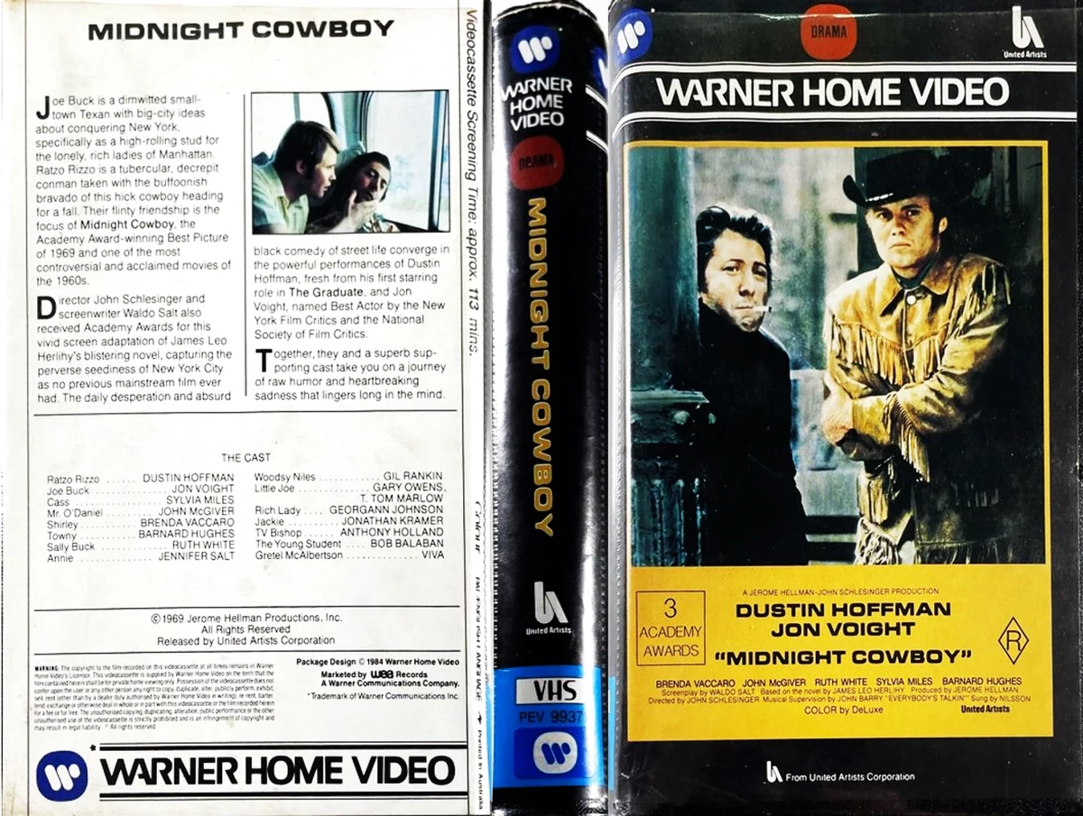 Opening and Closing to Midnight Cowboy (1969) 1984 VHS (Australia ...
