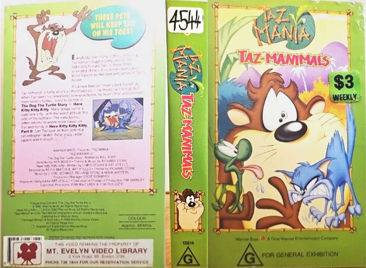 Opening and Closing to Taz-Mania: Taz-Manimals 1993 VHS (Australia ...