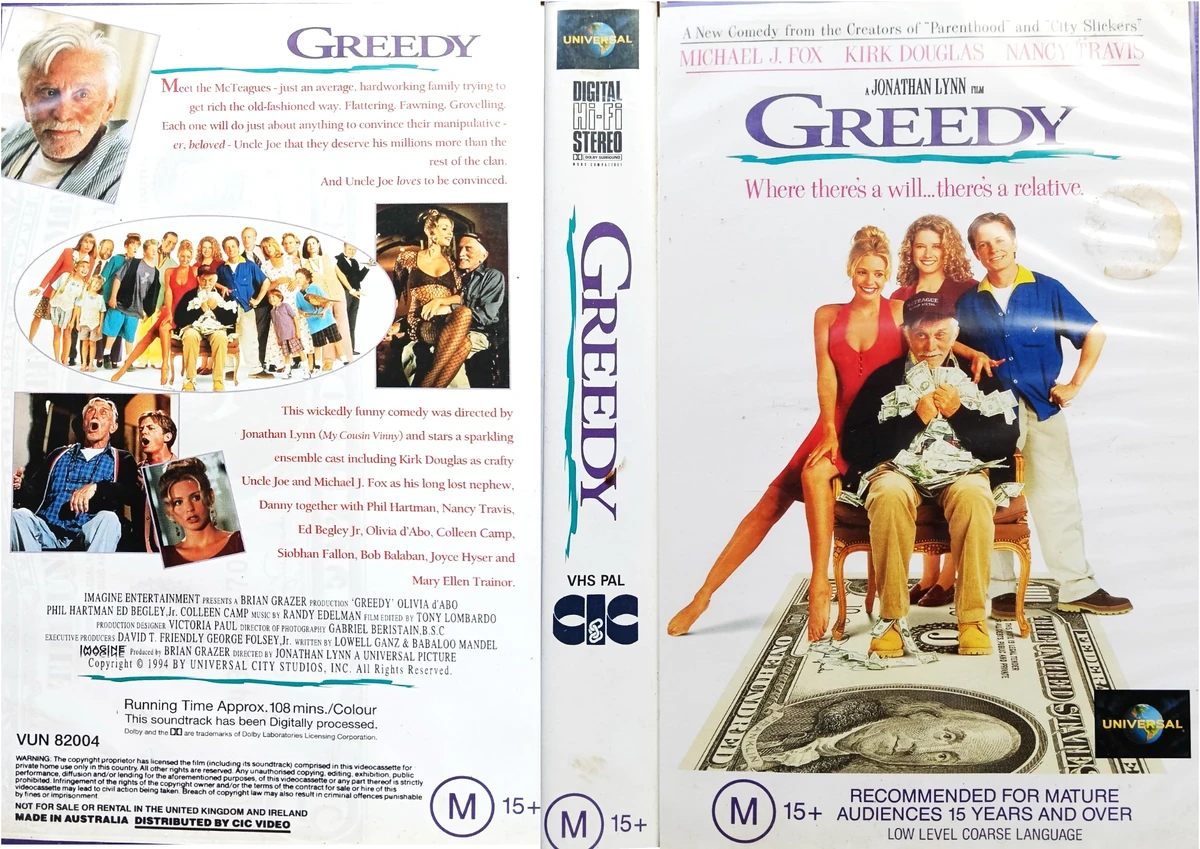 Opening and Closing to Greedy (1994) 1995 VHS (Australia) | VHS ...