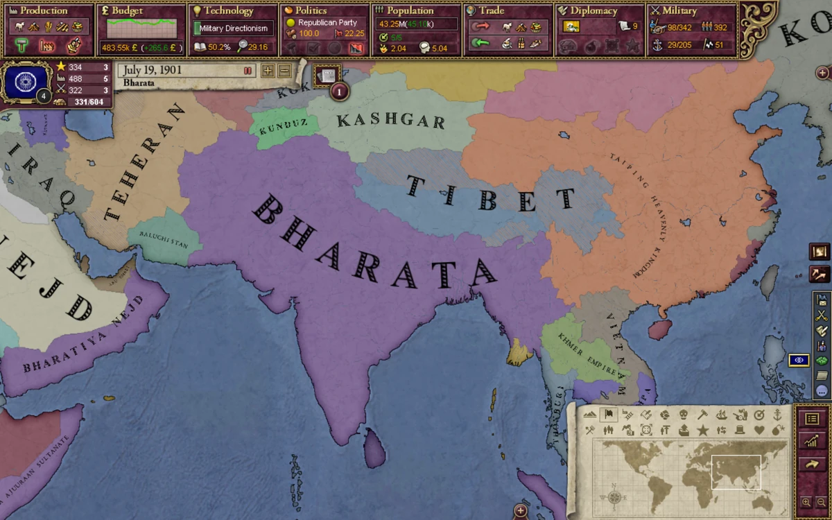 Vijayanagar - Country Guide | Victoria 2 Divergences Wiki | Fandom