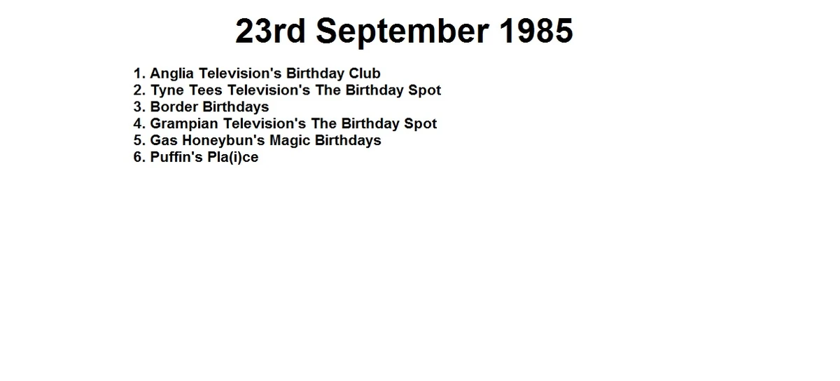 Radio Times: 21st to 27th September 1985 | Video Collection ...