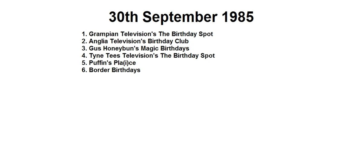 Radio Times: 28th September to 4th October 1985 | Video Collection ...
